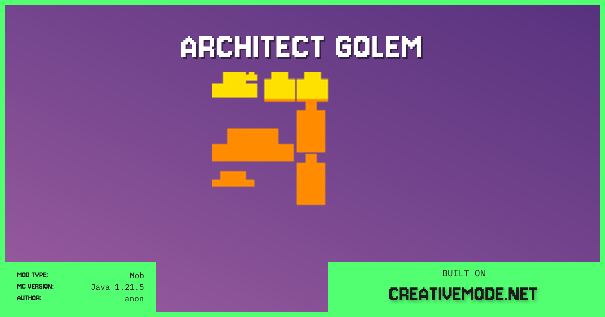 Architect Golem | Free Java 1.21.5 Mod | CreativeMode