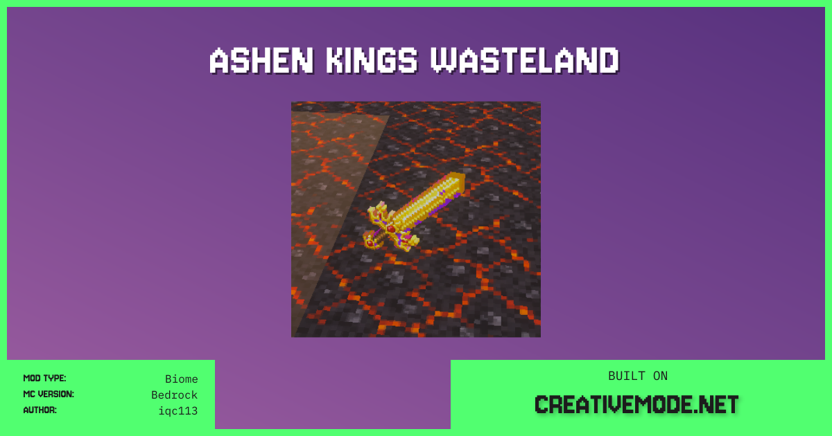 Ashen Kings Wasteland | Free Bedrock Addon | CreativeMode