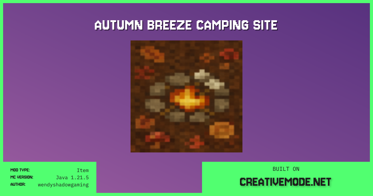 Autumn Breeze Camping Site | Free Java 1.21.5 Mod | CreativeMode