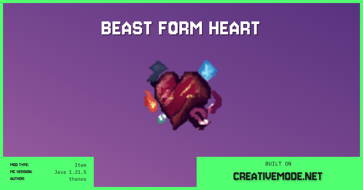 Beast Form Heart | Free Java 1.21.5 Mod | CreativeMode