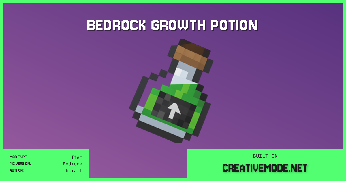 Bedrock Growth Potion | Free Bedrock Addon | CreativeMode