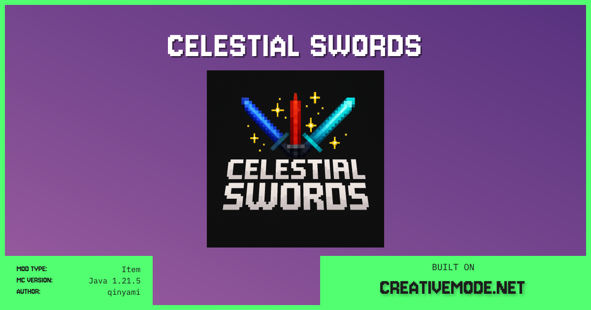Celestial Swords | Free Java 1.21.5 Mod | CreativeMode