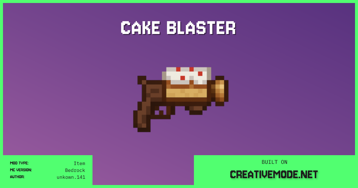 Cake Blaster | Free Bedrock Addon | CreativeMode
