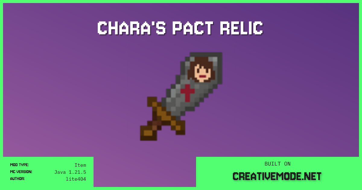 Chara's Pact Relic | Free Java 1.21.5 Mod | CreativeMode