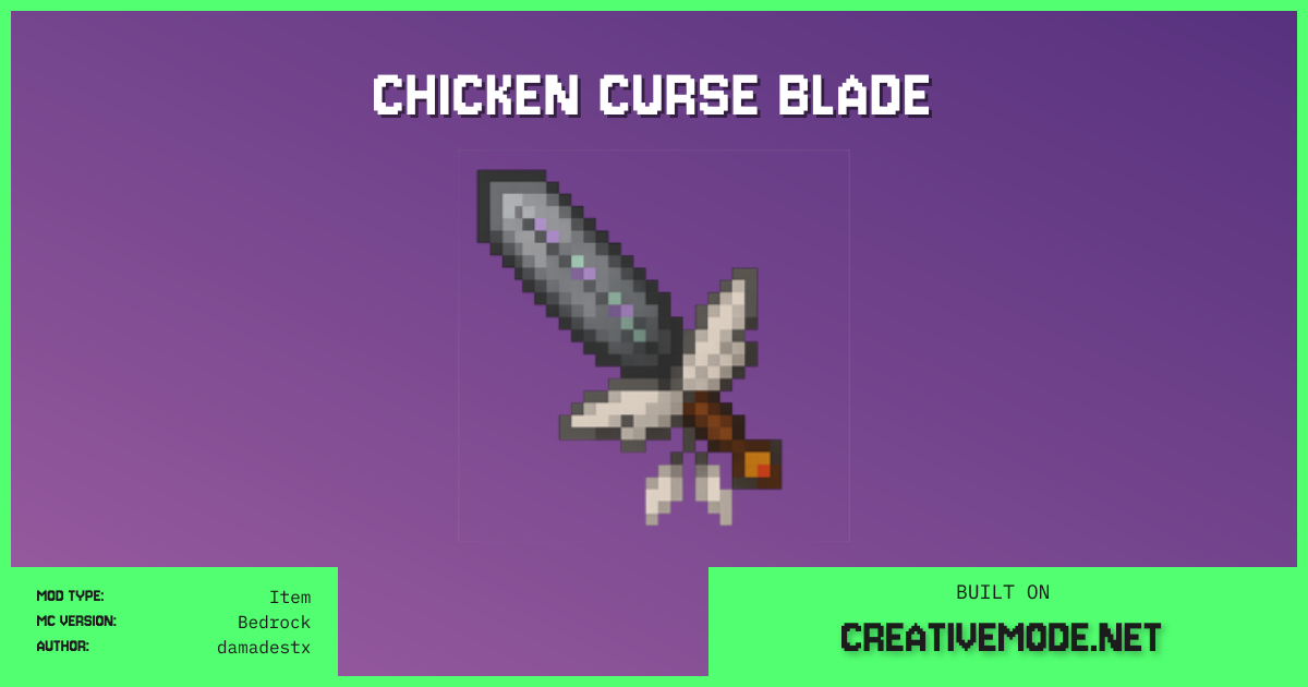 Chicken Curse Blade | Free Bedrock Addon | CreativeMode