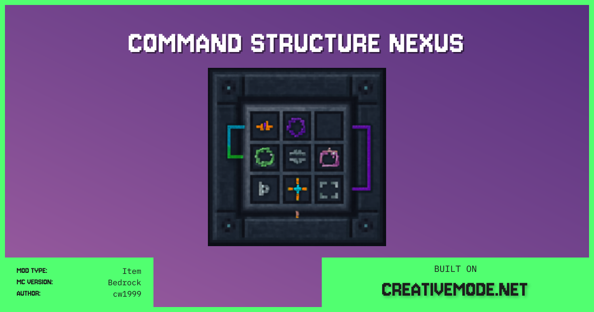 Command Structure Nexus | Free Bedrock Addon | CreativeMode