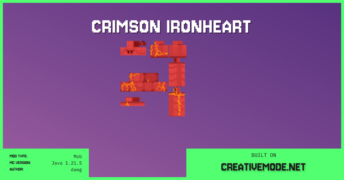 Crimson Ironheart | Free Java 1.21.5 Mod | CreativeMode