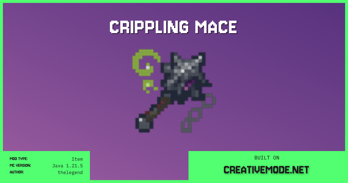 Crippling Mace | Free Java 1.21.5 Mod | CreativeMode
