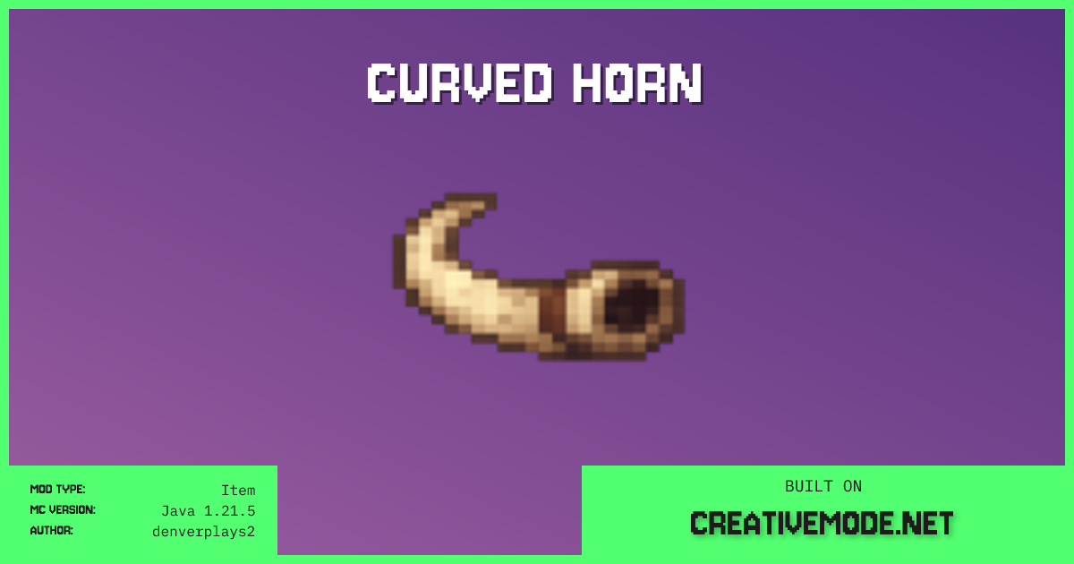 Curved Horn | Java 1.21.5 | CreativeMode | CreativeMode