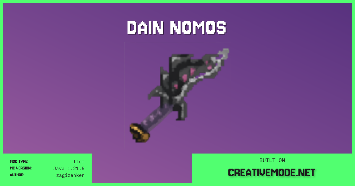 Dain Nomos | Free Java 1.21.5 Mod | CreativeMode
