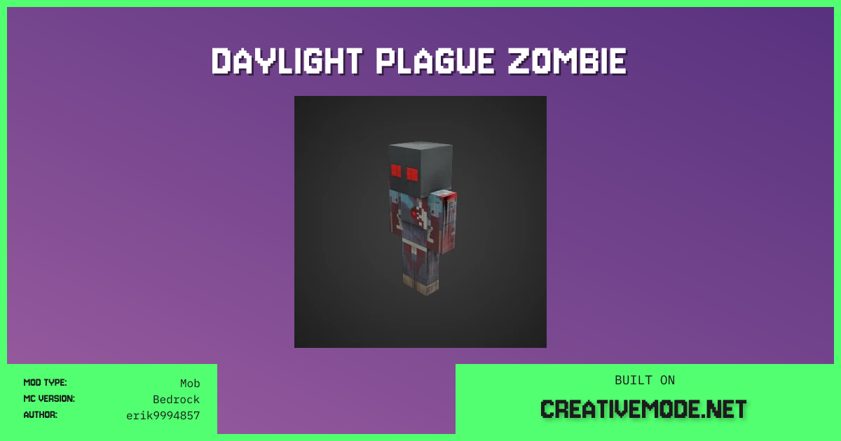 Daylight Plague Zombie | Free Bedrock Addon | CreativeMode