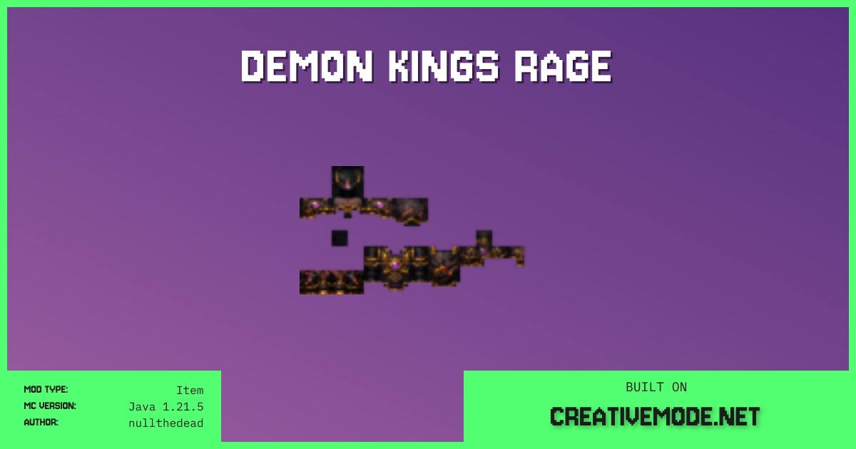 Demon Kings Rage | Free Java 1.21.5 Mod | CreativeMode