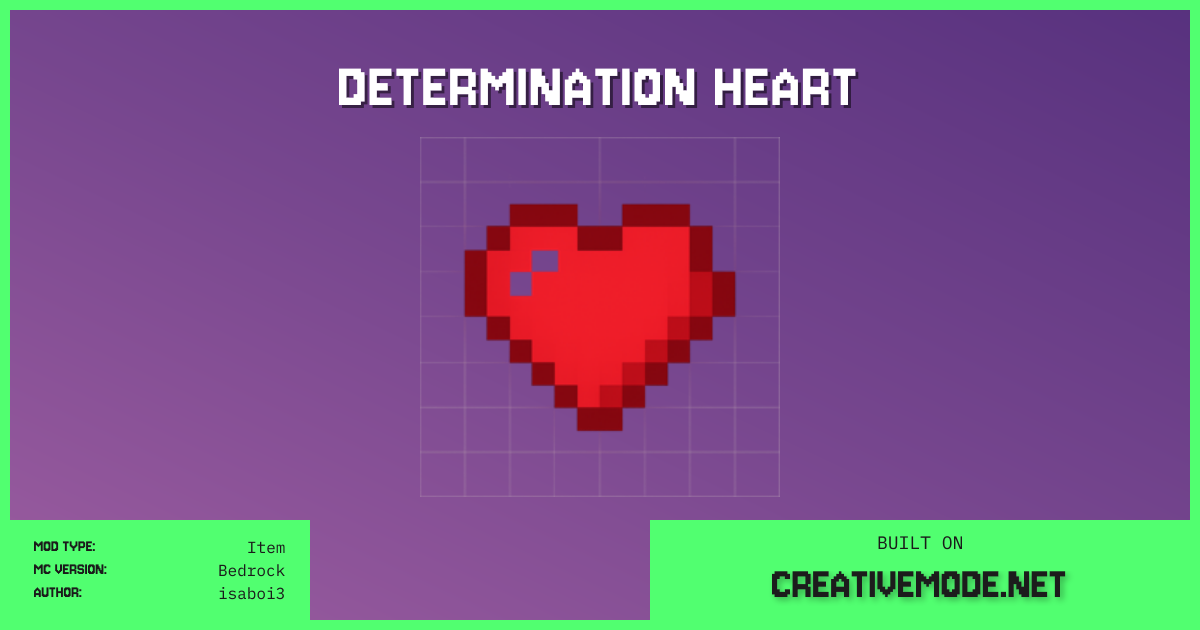 Determination Heart | Free Bedrock Addon | CreativeMode