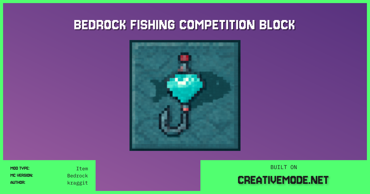 Bedrock Fishing Competition Block | Free Bedrock Addon | CreativeMode