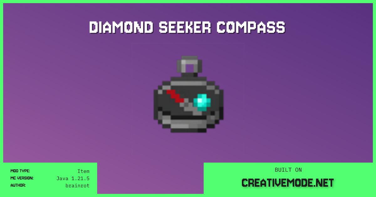 Diamond Seeker Compass | Free Java 1.21.5 Mod | CreativeMode