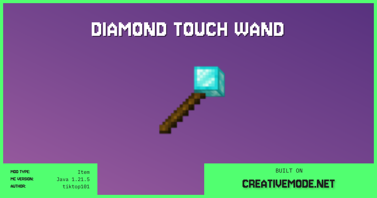 Diamond Touch Wand | Free Java 1.21.5 Mod | CreativeMode