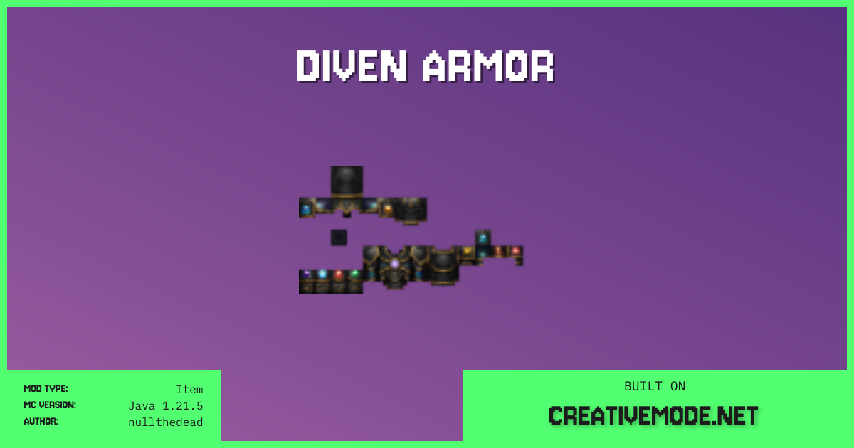 Diven Armor | Free Java 1.21.5 Mod | CreativeMode