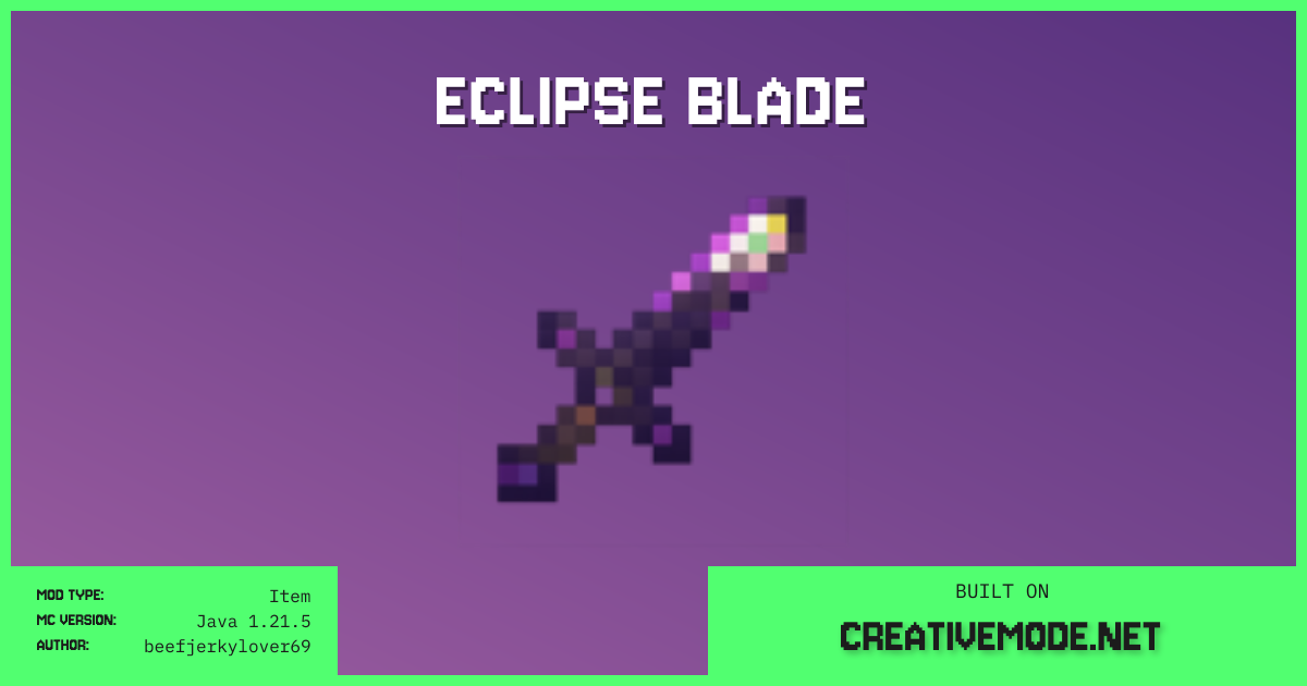 Eclipse Blade | Free Java 1.21.5 Mod | CreativeMode