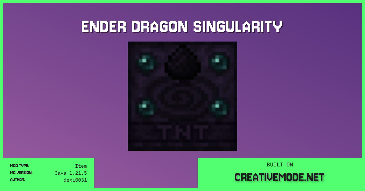 Ender Dragon Singularity | Free Java 1.21.5 Mod | CreativeMode