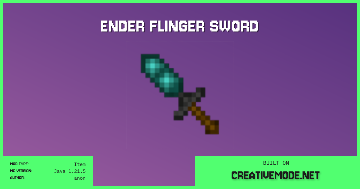 Ender Flinger Sword | Free Java 1.21.5 Mod | CreativeMode