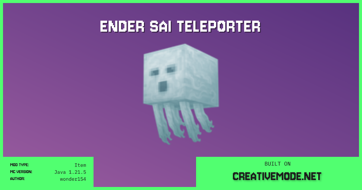 Ender Sai Teleporter | Free Java 1.21.5 Mod | CreativeMode