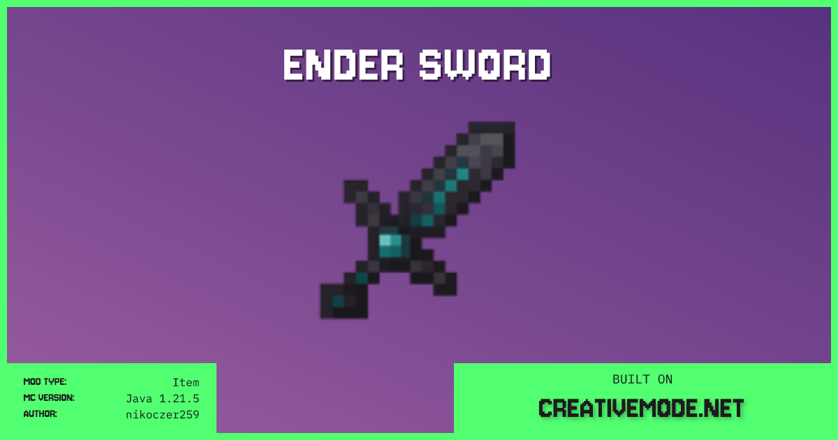 Ender Sword | Free Java 1.21.5 Mod | CreativeMode