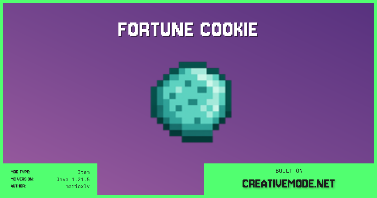 Fortune Cookie | Free Java 1.21.5 Mod | CreativeMode