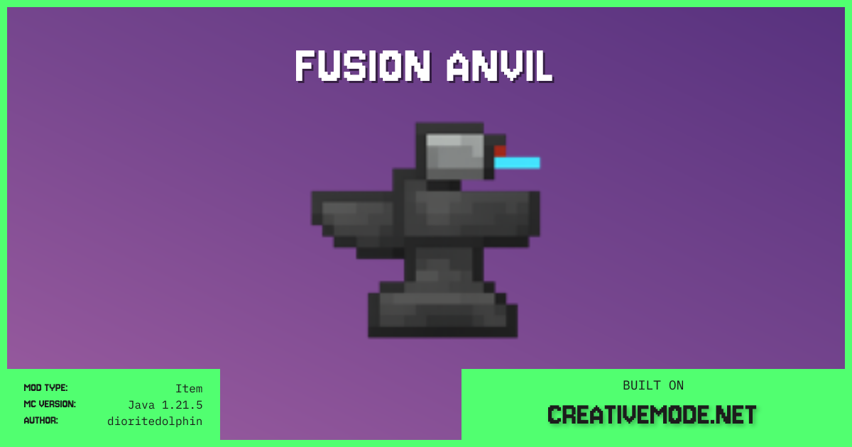 Fusion Anvil | Free Java 1.21.5 Mod | CreativeMode