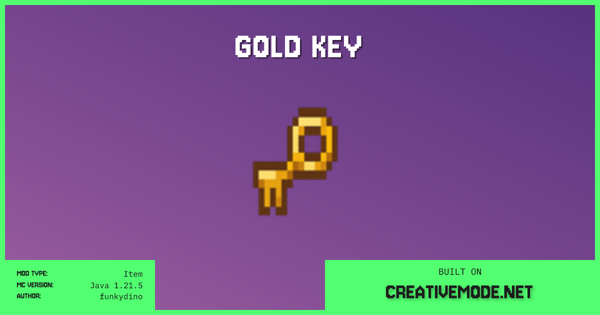 Gold Key | Free Java 1.21.5 Mod | CreativeMode