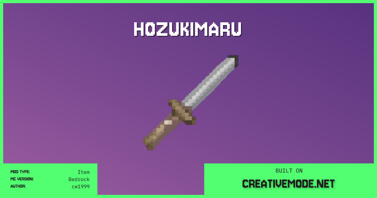Hozukimaru | Free Bedrock Addon | CreativeMode