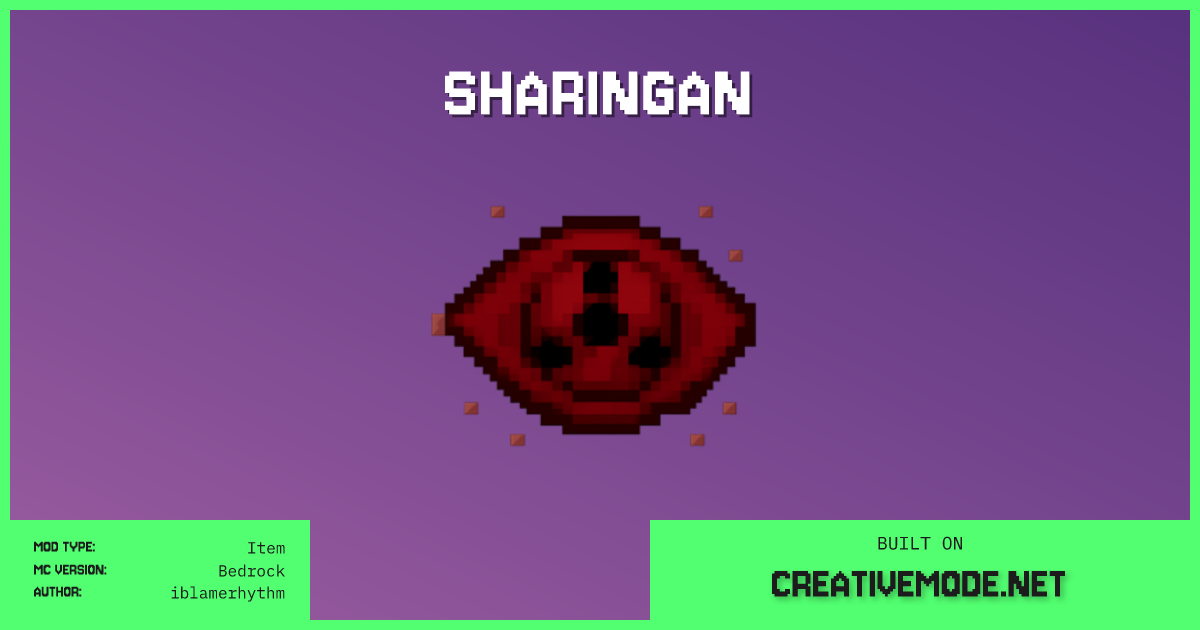 Sharingan | Free Bedrock Addon | CreativeMode