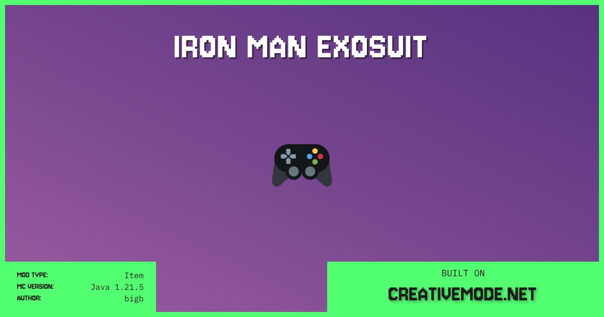 Iron Man Exosuit | Free Java 1.21.5 Mod | CreativeMode