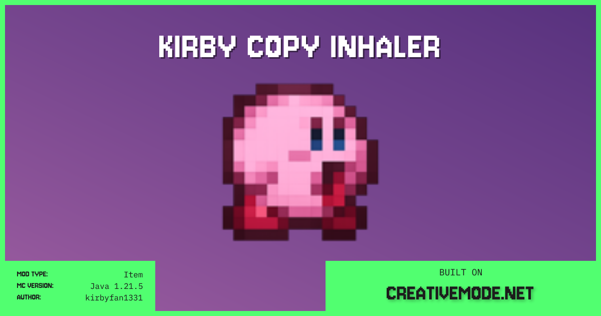 Kirby Copy Inhaler | Free Java 1.21.5 Mod | CreativeMode