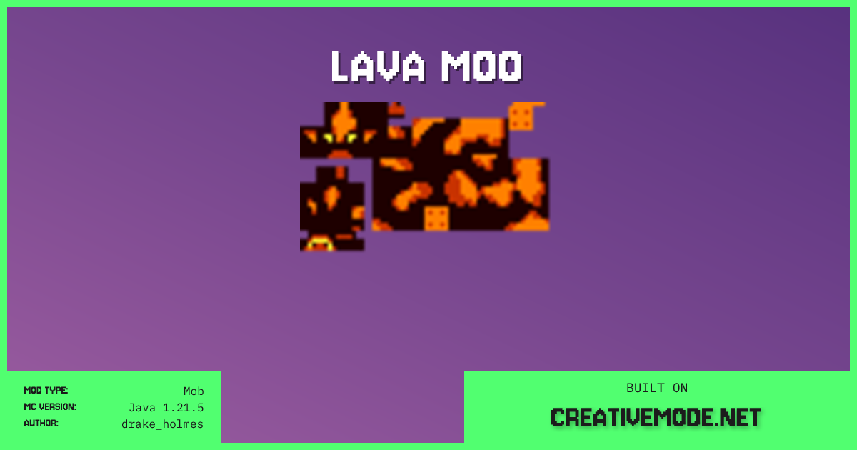 Lava Moo | Free Java 1.21.5 Mod | CreativeMode