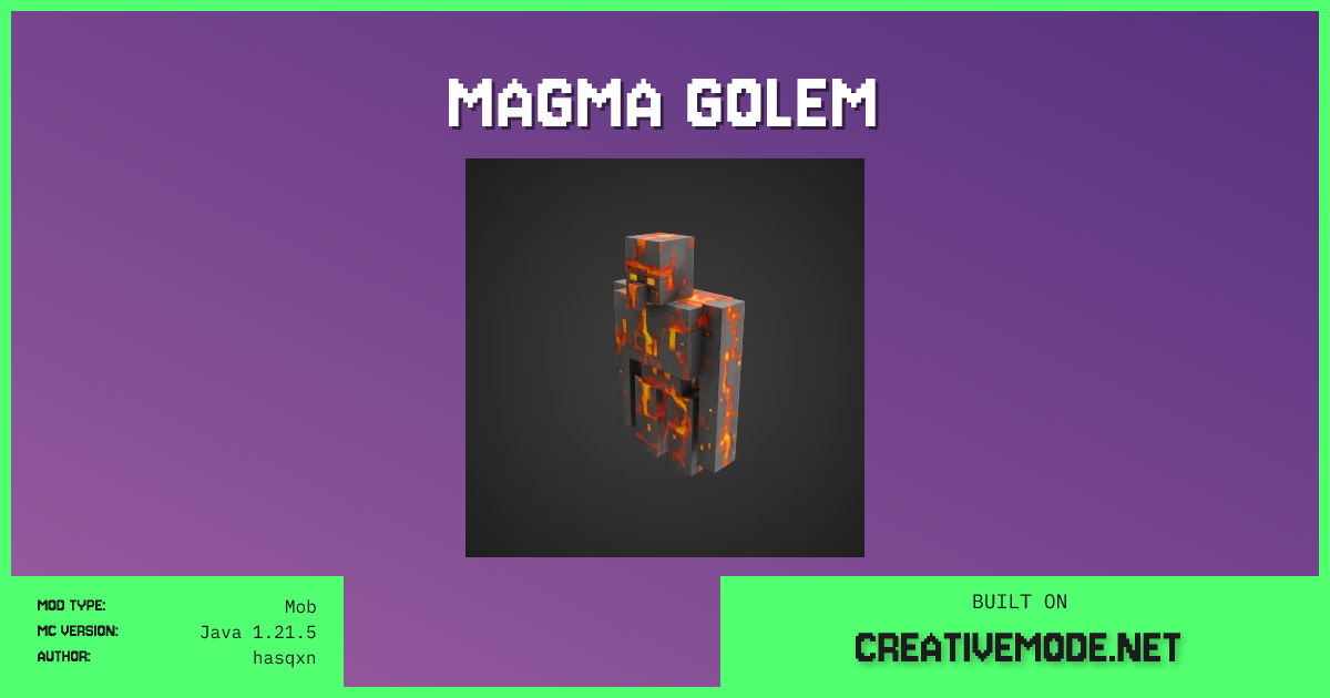 Magma Golem | Free Java 1.21.5 Mod | CreativeMode