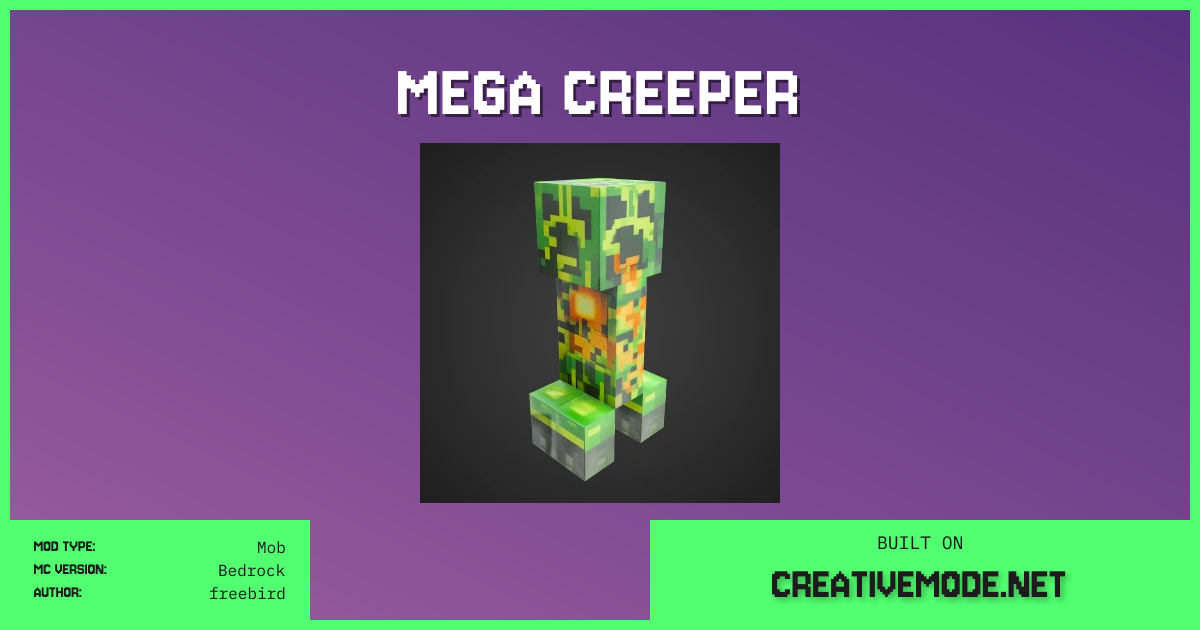 Mega Creeper | Free Bedrock Addon | CreativeMode