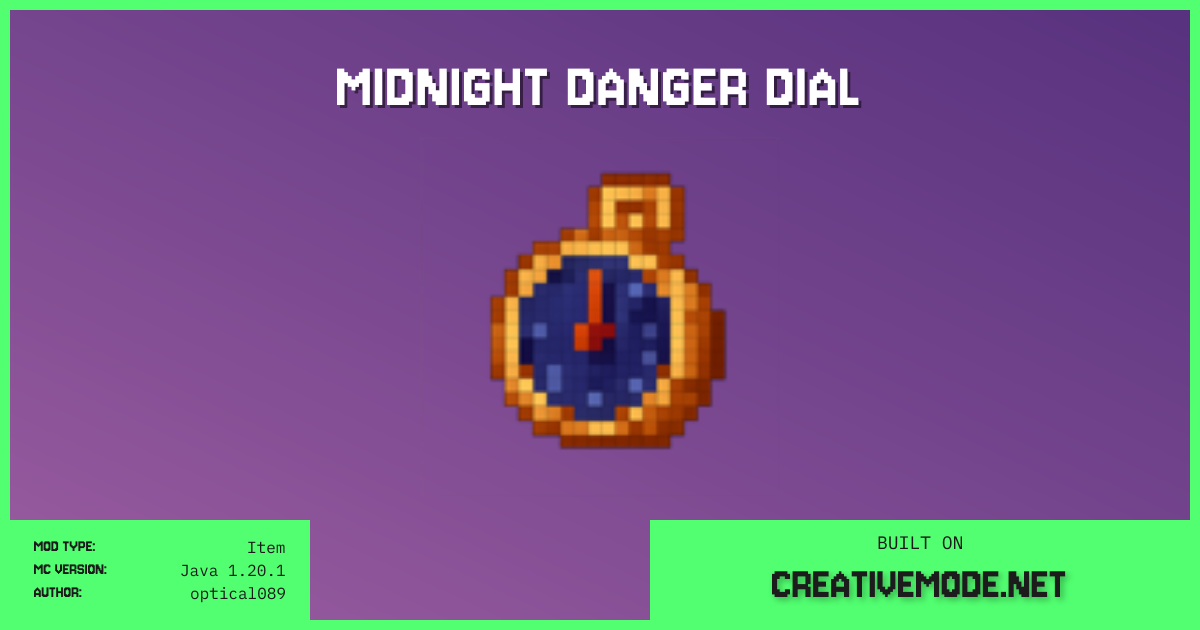 Midnight Danger Dial | Free Java 1.20.1 Mod | CreativeMode