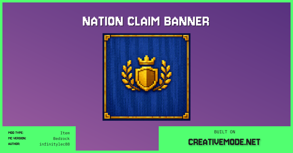 Nation Claim Banner | Free Bedrock Addon | CreativeMode