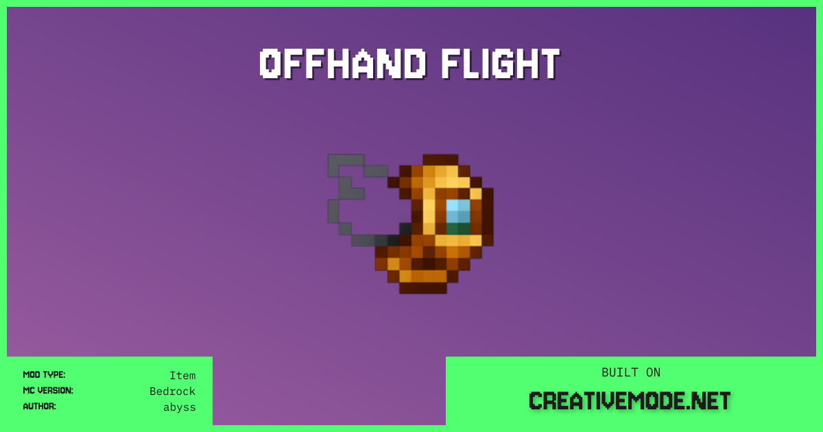 Offhand Flight | Free Bedrock Addon | CreativeMode