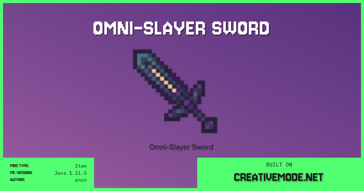 Omni-Slayer Sword | Free Java 1.21.5 Mod | CreativeMode