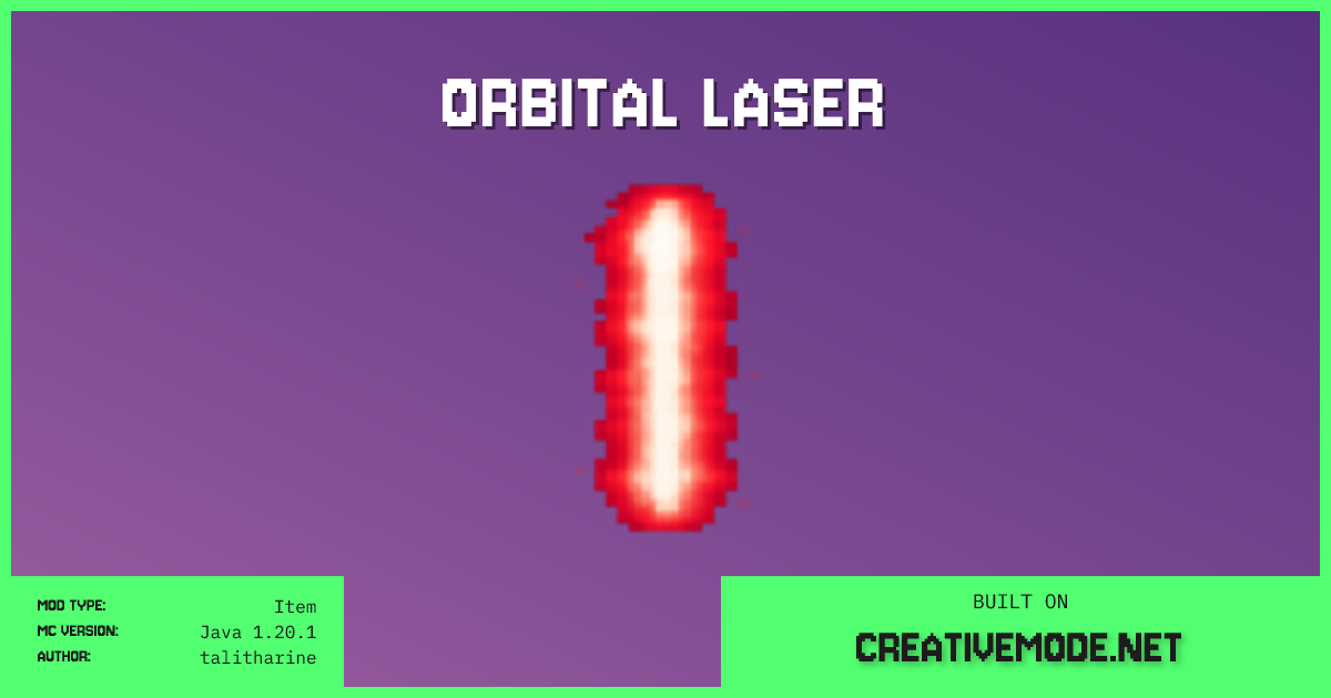 Orbital Laser | Free Java 1.20.1 Mod | CreativeMode