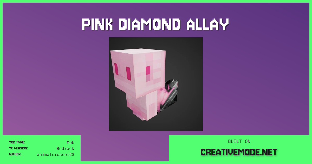 Pink Diamond Allay | Free Bedrock Addon | CreativeMode