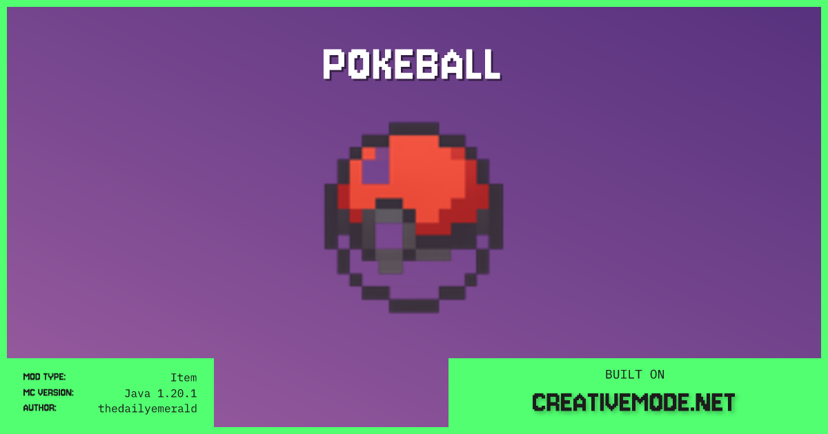 Pokeball | Free Java 1.20.1 Mod | CreativeMode