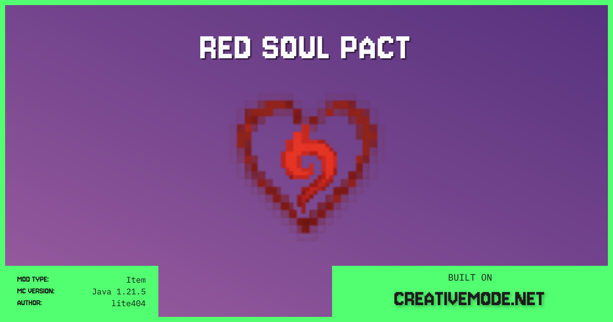 Red Soul Pact | Free Java 1.21.5 Mod | CreativeMode