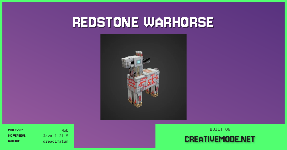 Redstone Warhorse | Free Java 1.21.5 Mod | CreativeMode