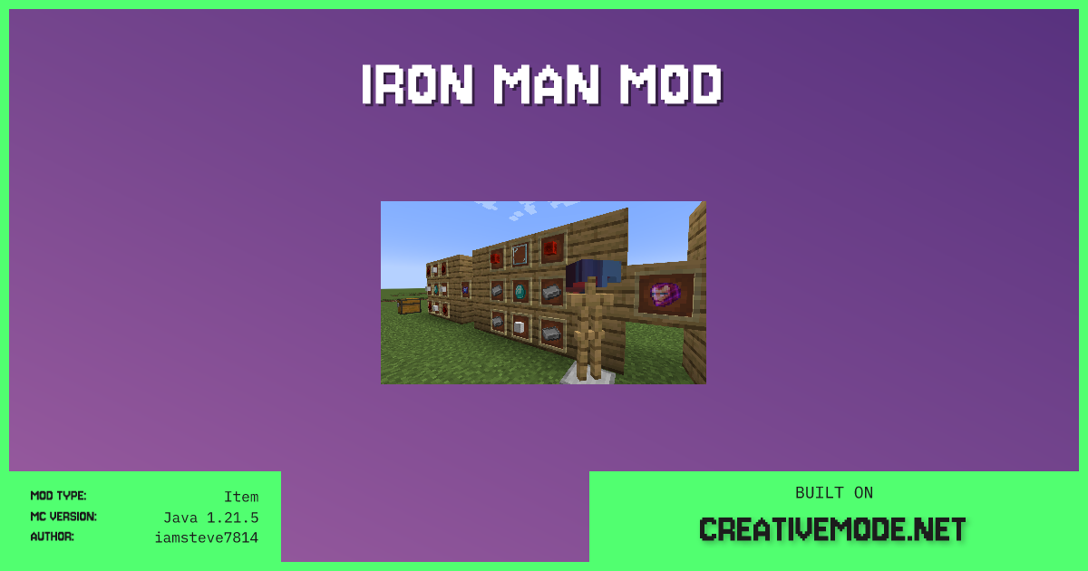 Iron Man Mod | Free Java 1.21.5 Mod | CreativeMode