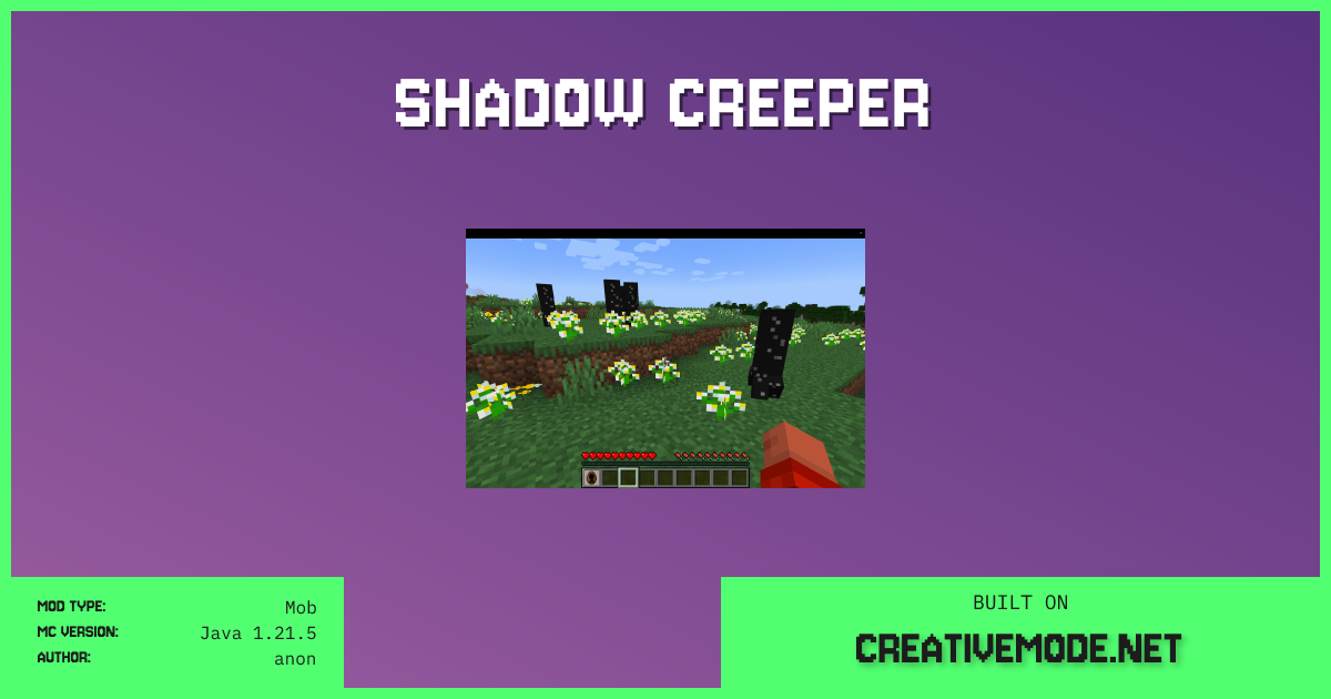 Shadow Creeper | Free Java 1.21.5 Mod | CreativeMode