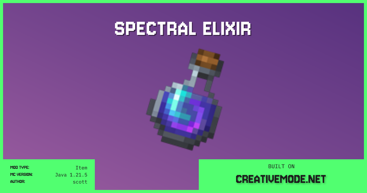 Spectral Elixir | Free Java 1.21.5 Mod | CreativeMode