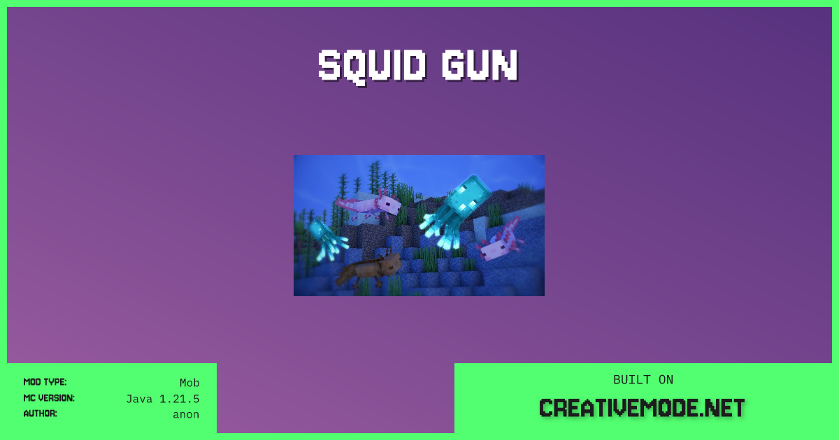 Squid Gun | Free Java 1.21.5 Mod | CreativeMode