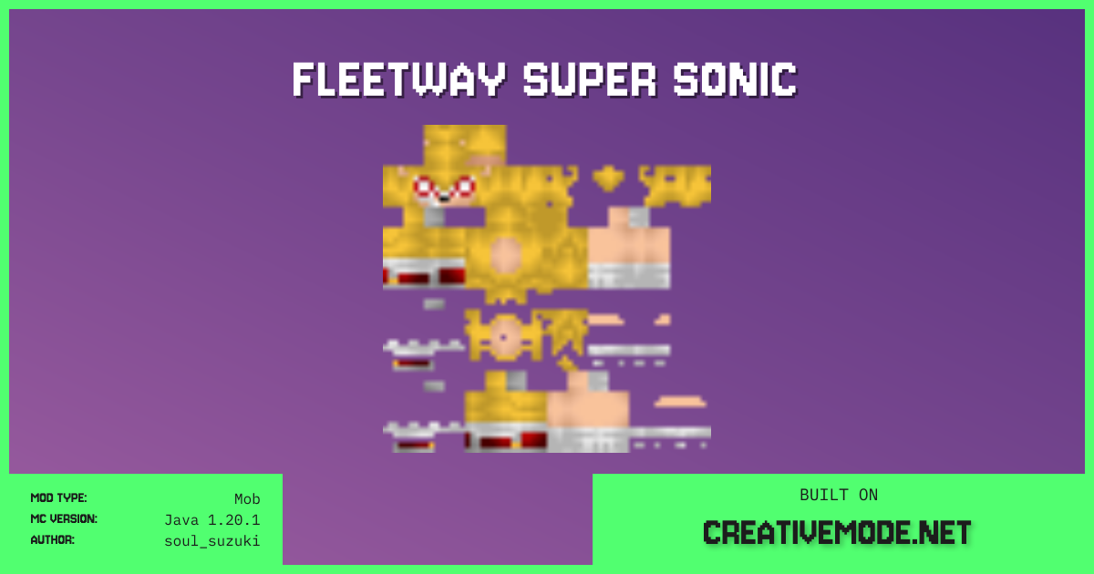 Fleetway Super Sonic | Free Java 1.20.1 Mod | CreativeMode